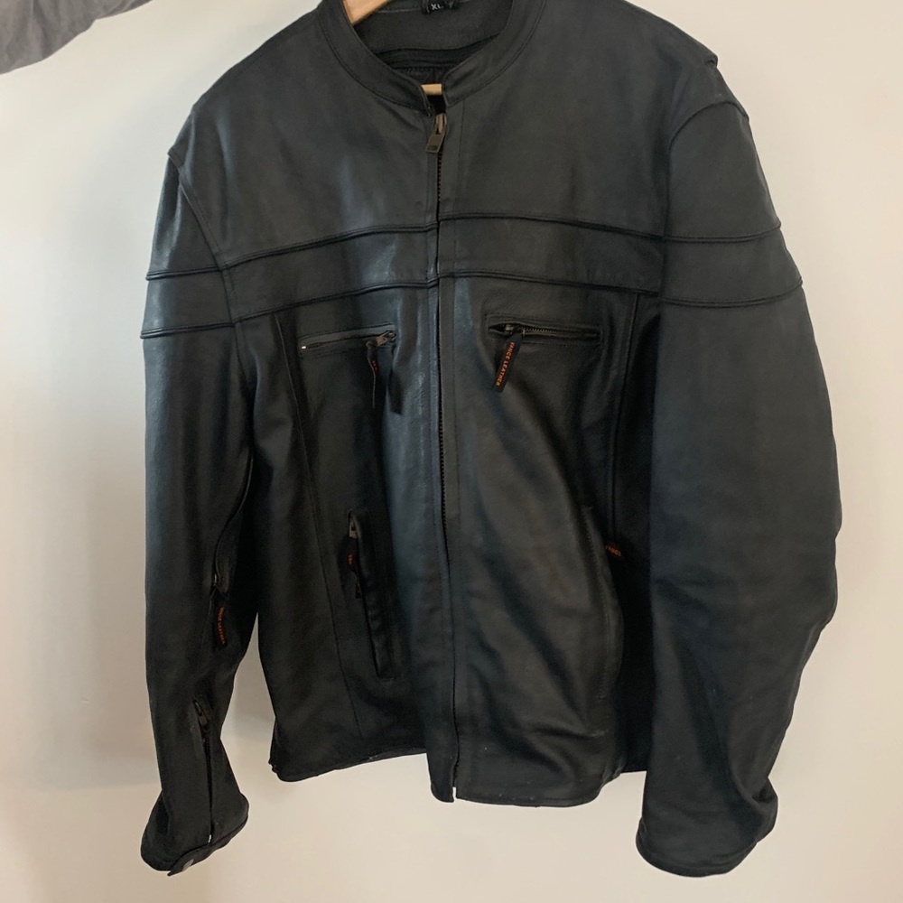 Classic Sophisticated Vance Leather Moto Jacket - Gem